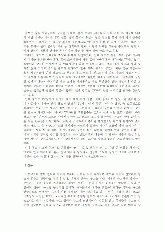 광고 표현의 특징..그리고 광고의 기법 연구