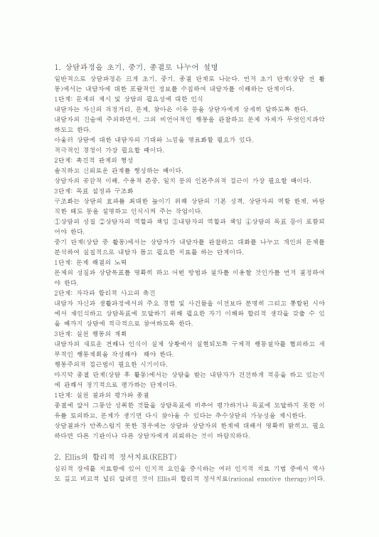 상담 심리학 레포트 자료