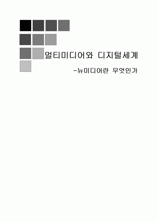 [자연과학] 멀티미디어의 개념