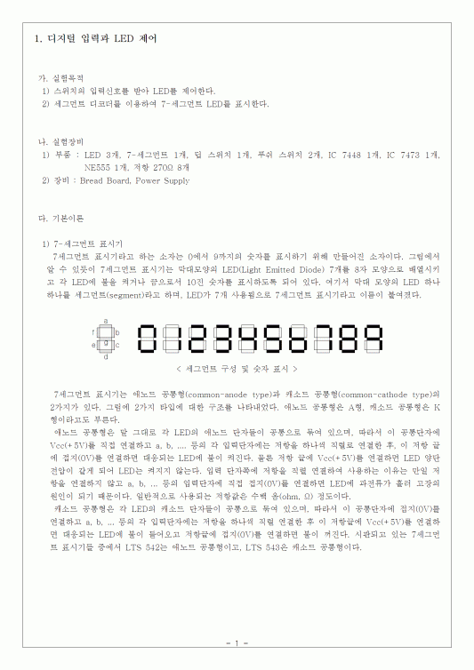 디지털 입력과 LED 제어
