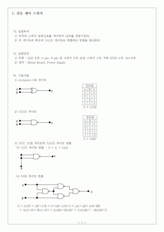 전등 제어 스위치