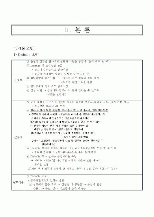울혈성 심부전 약물요법