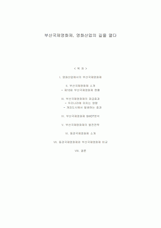 부산국제영화제와 영상산업의 관계