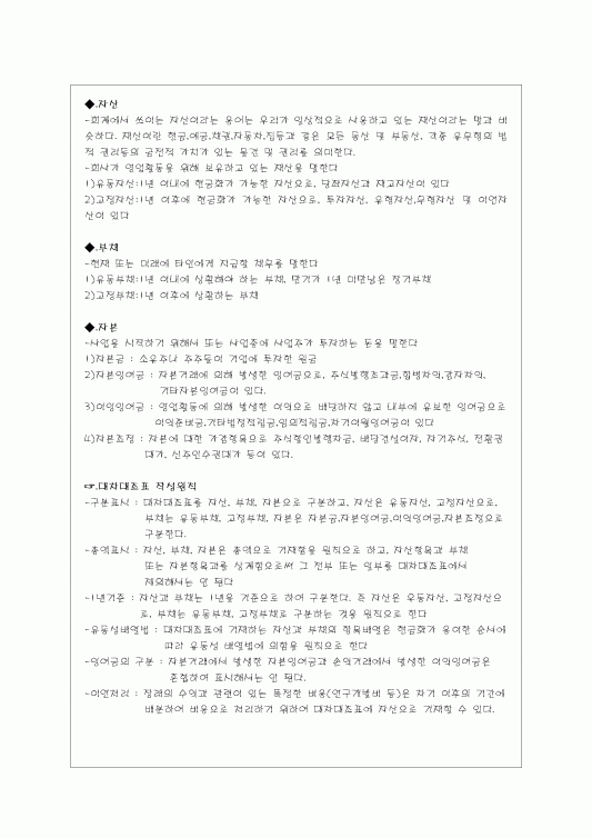 대차대조표계정