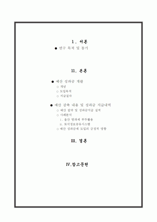 예산 성과금의 효과와 사례분석