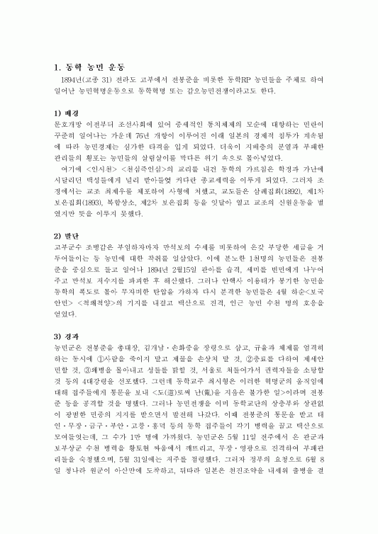 동학농민운동과 한국전쟁