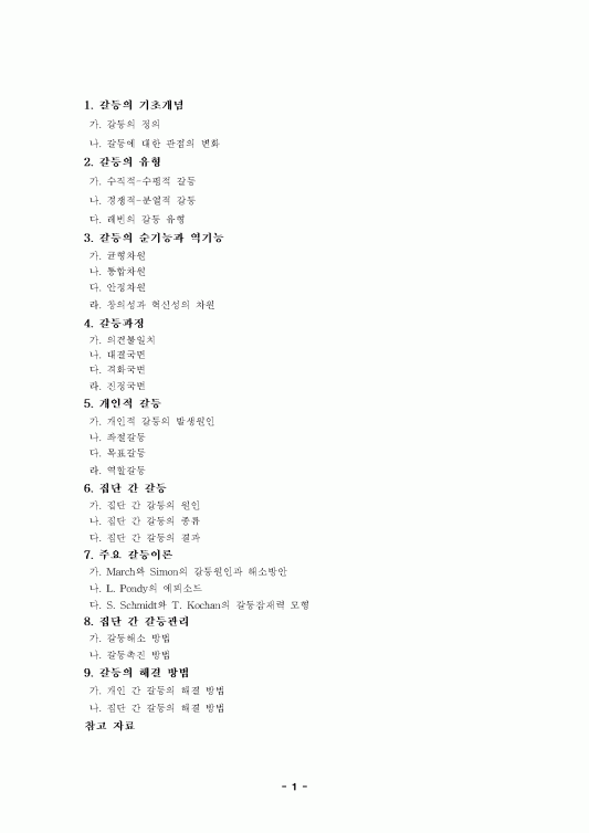 갈등이론과 해결방법