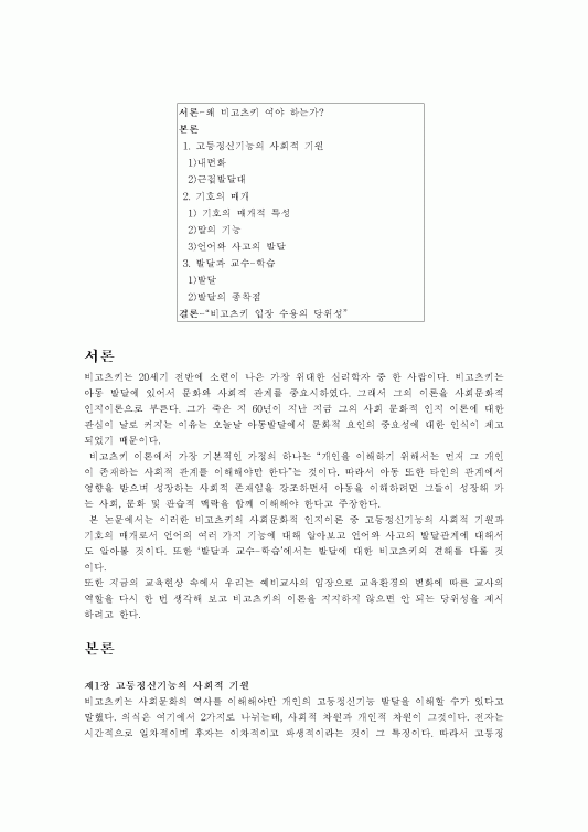 비고츠키 이론에 관한 논의