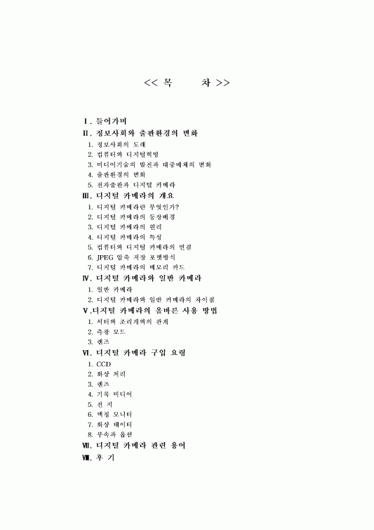 [사회과학] 디지털카메라