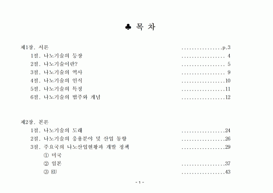 나노기술 및 나노산업