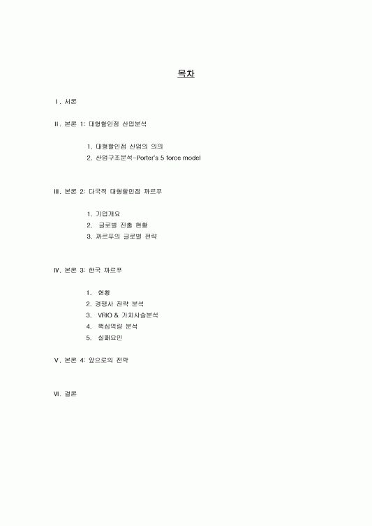 기업분석_까르푸의 글로벌 경영전략
