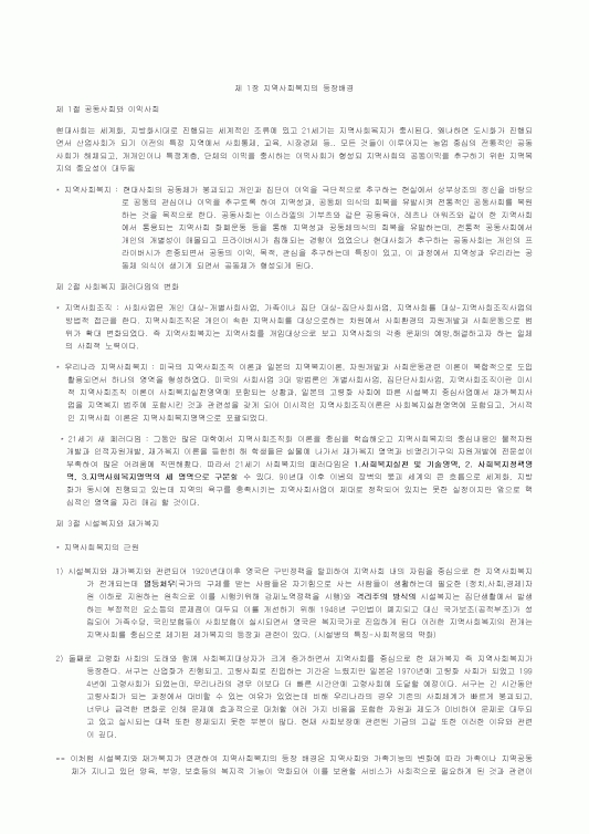지역 사회복지