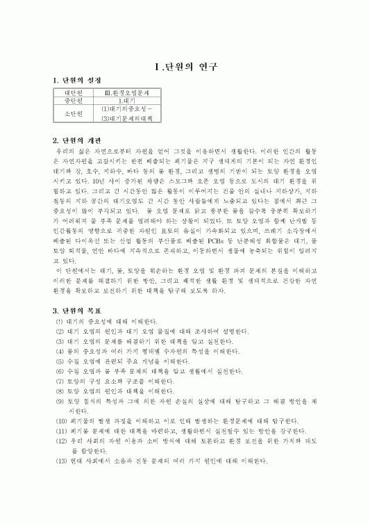 대기오염 종류 지도안