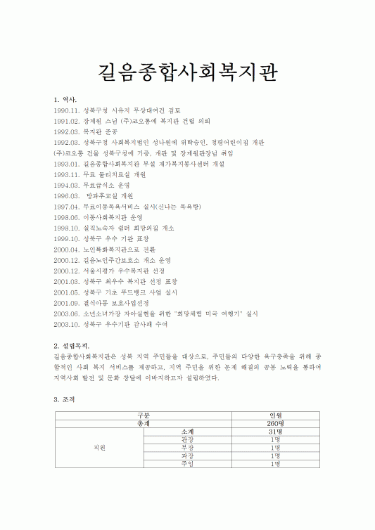 지역복지와 사회복지관 - 서울 길음종합사회복지관에 대한 분석