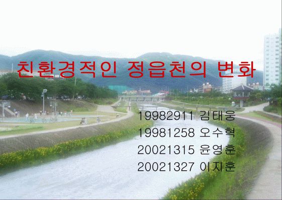 자연형 하천 , 정읍천