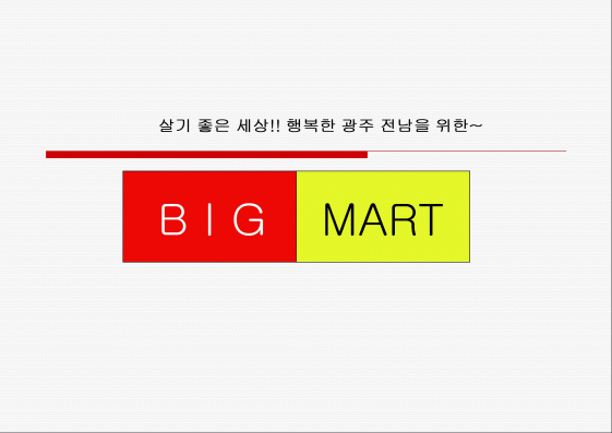 빅마트에 대한 조사