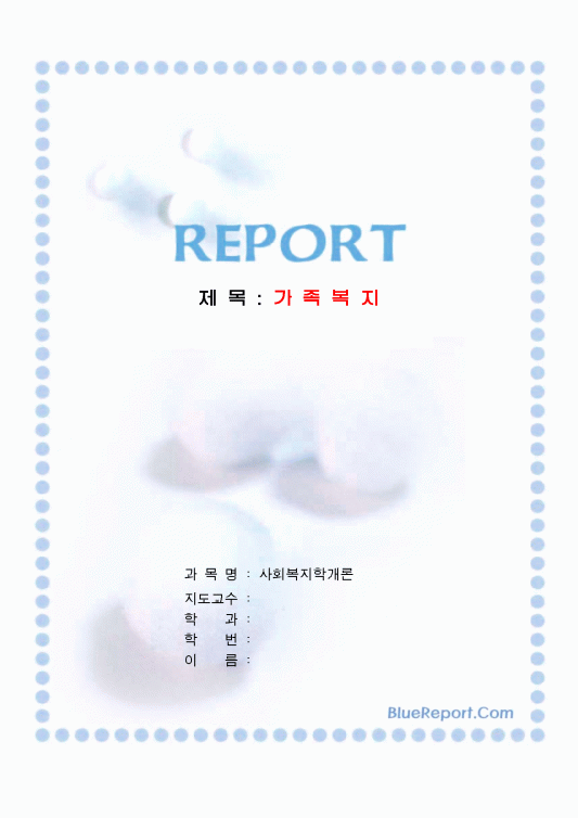 가족 복지 - 가족의 이해, 가족복지의 의미, 접근방법 및 정책, 과제