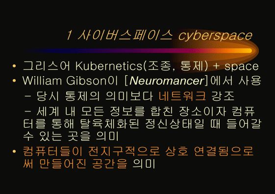 사이버문화에 대해서