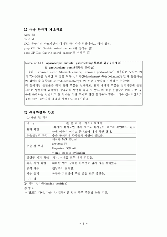 수술환자 케이스및 무균술의 원칙, 수술시 간호사의 역할