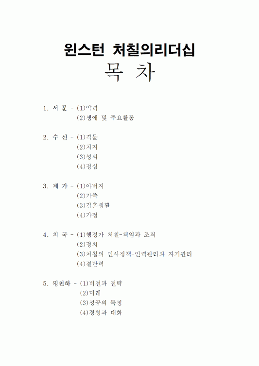 윈스턴 처칠의 리더십과 성공