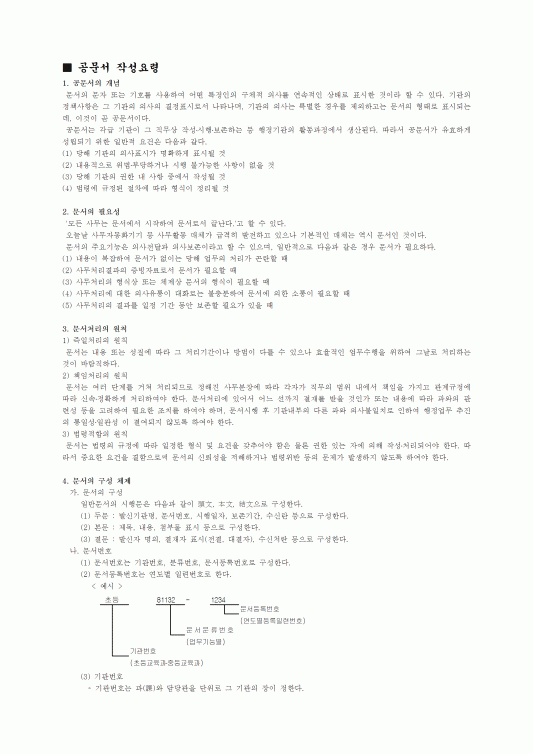 공문서 작성요령