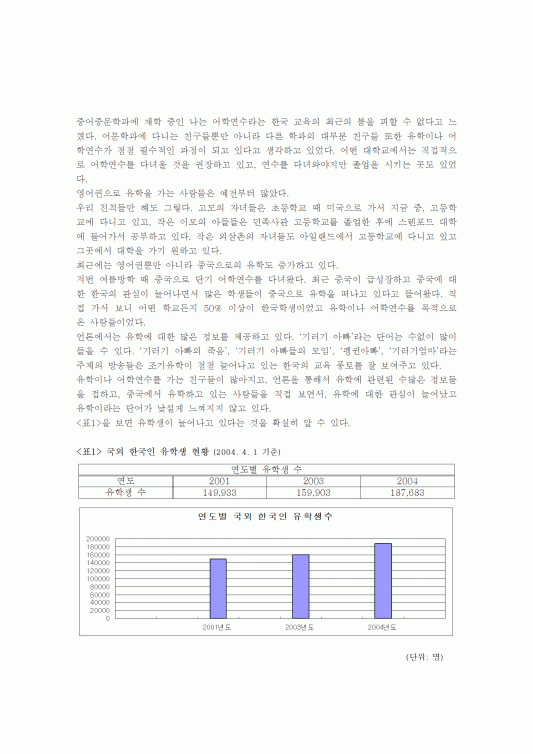 조기유학에 대한 교육사회학적인 분석