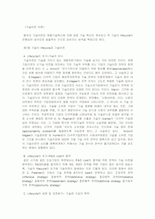 기술이전 이론