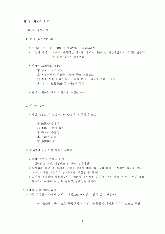 회사에대해 레포트 자료