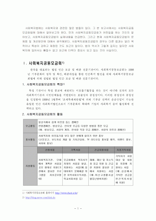 사회복지공동모금회에대해