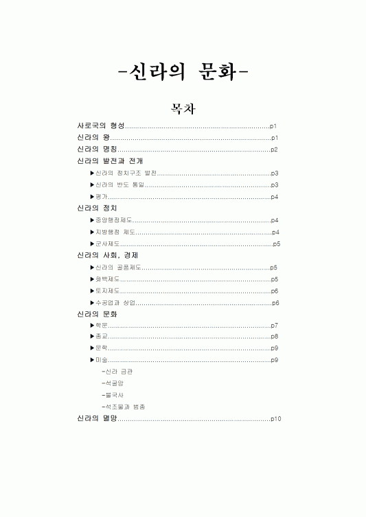 신라의 문화-성립과멸망