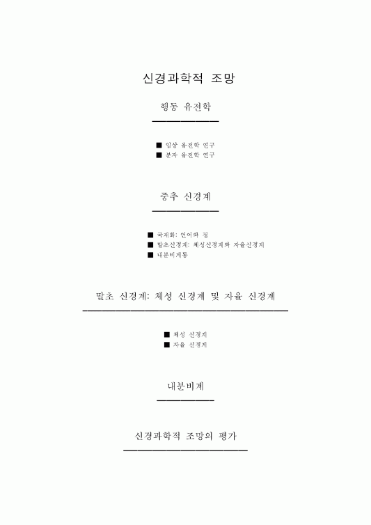 신경과학적 조망