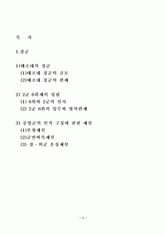 군사조직에대해