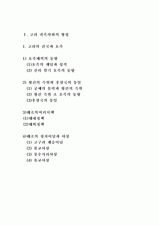 고려의 건국과 호족