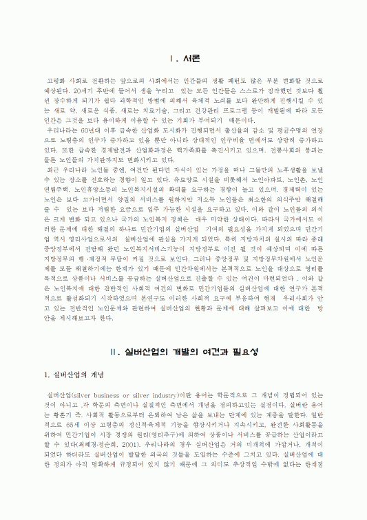 실버산업에대해