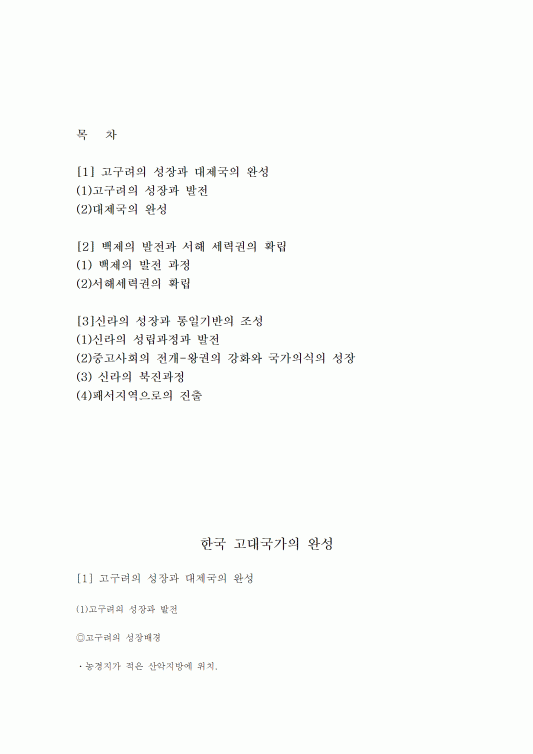 한국 고대국가의 완성