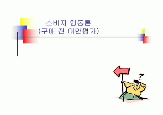 소비자 행동론의 구매전 대안평가
