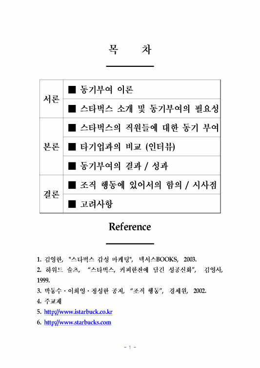 동기부여이론의 사례-스타벅스