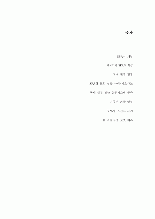 spa개념과 사례분석