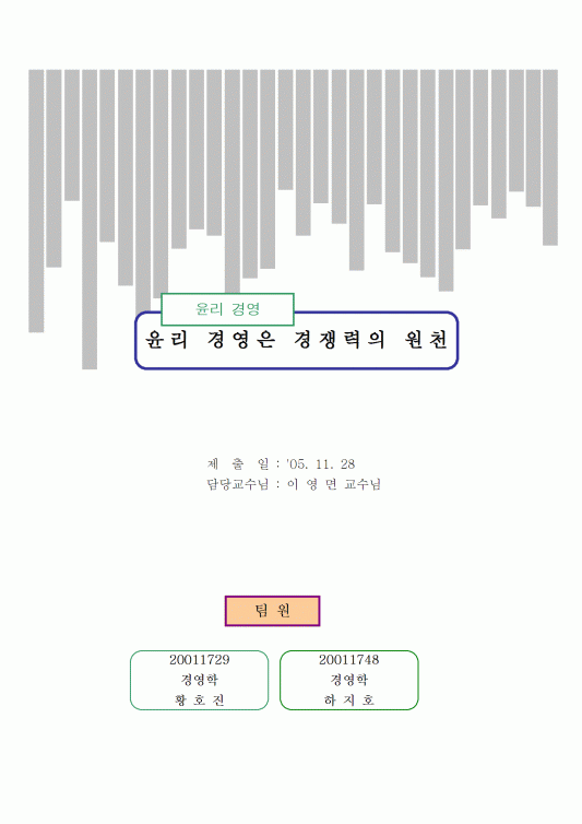 [윤리경영]윤리경영은 경쟁력의 원천(기업사례를 중심으로)