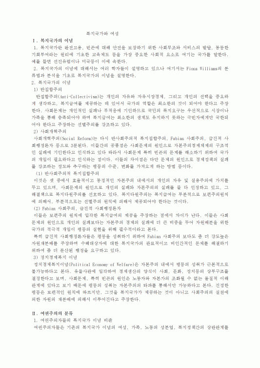 복지국가와 여성