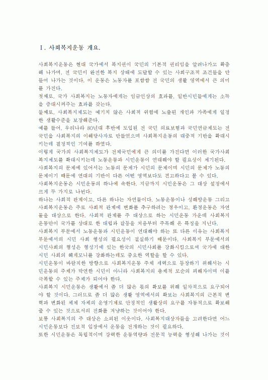 사회복지운동