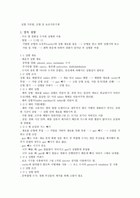 성형 가공법 레포트 자료