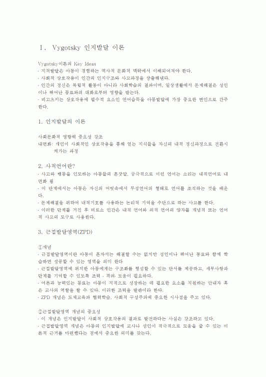 [교육학]Vygotsky, Bruner, Erik Erikson 의 인지 발달