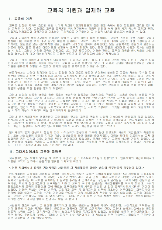 [교육사]교육의 기원과 일제하 교육