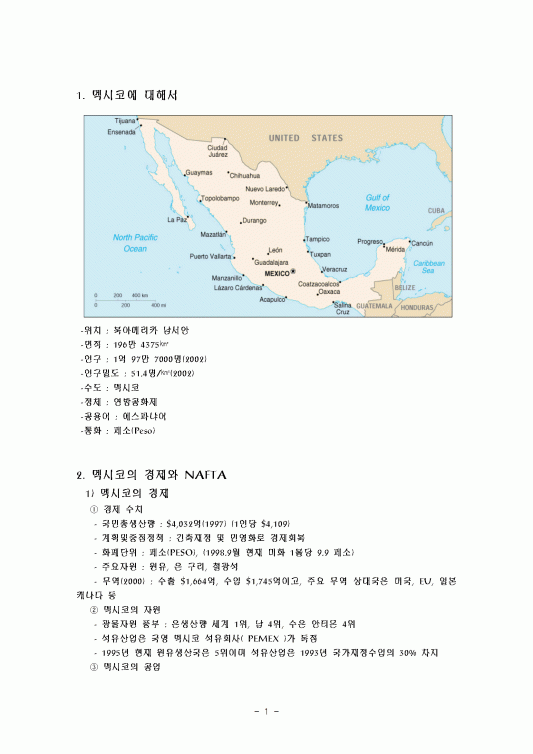 멕시코에 관해서..