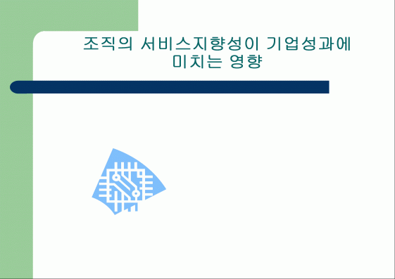 (기업의 서비스) 조직의 서비스지향성이 기업성과에 미치는 영향 분석