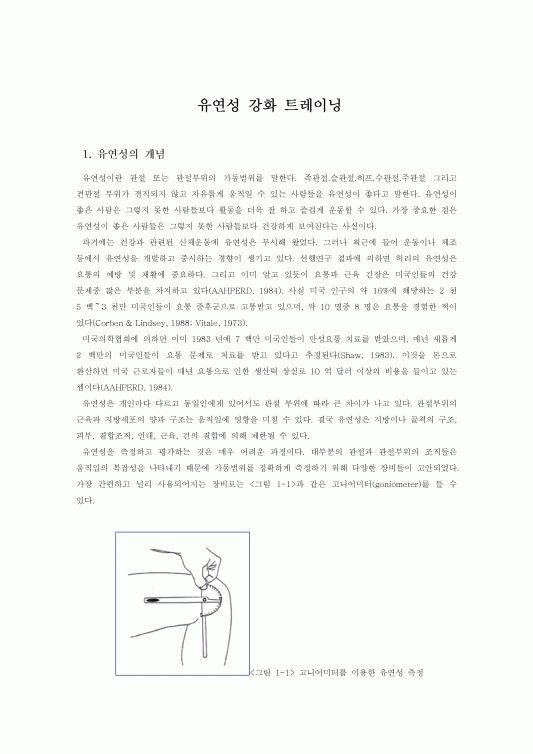 유연성 강화 트레이닝