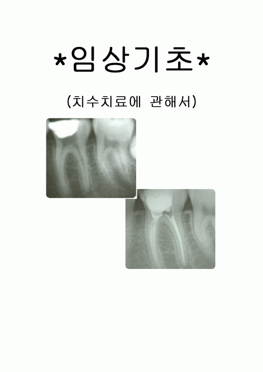 임상기초(치수치료에 관해서)