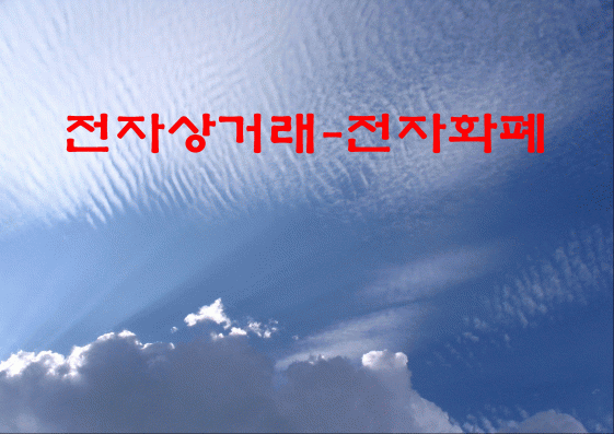 전자상거래-전자화폐
