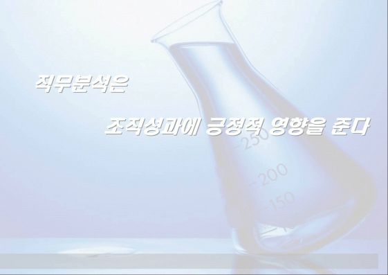 [인적관리론]직무분석은 조직성과에 영향을 준다